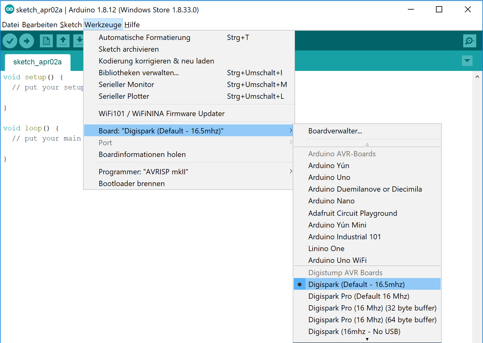 Digispark ATtiny85 mit Arduino IDE – jentsch.io
